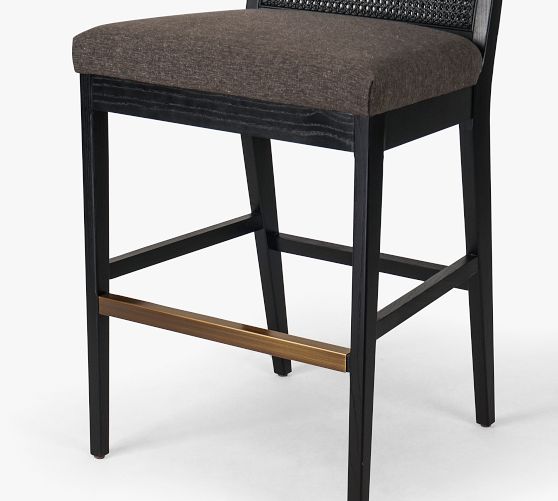 Lisbon Armless Black Cane Bar & Counter Stools | Pottery Barn