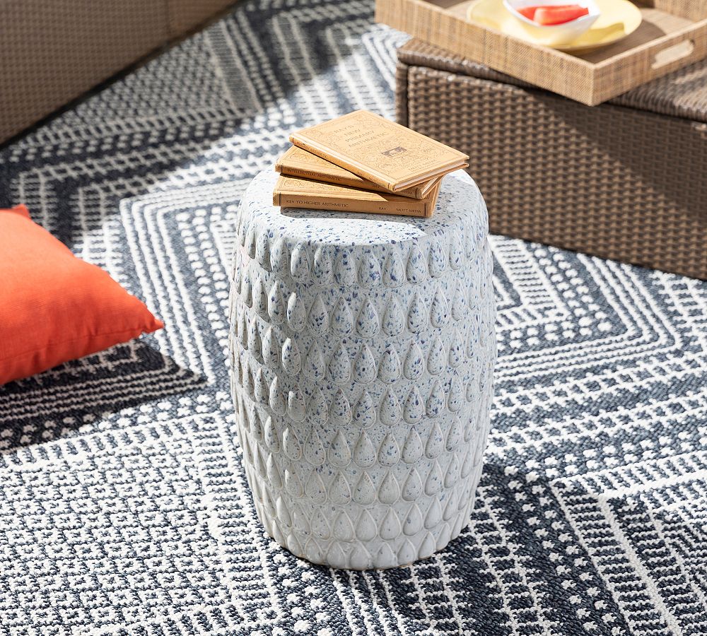 Charles Round Ceramic Accent Table | Pottery Barn