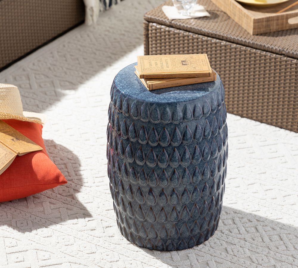 Charles Round Ceramic Accent Table | Pottery Barn
