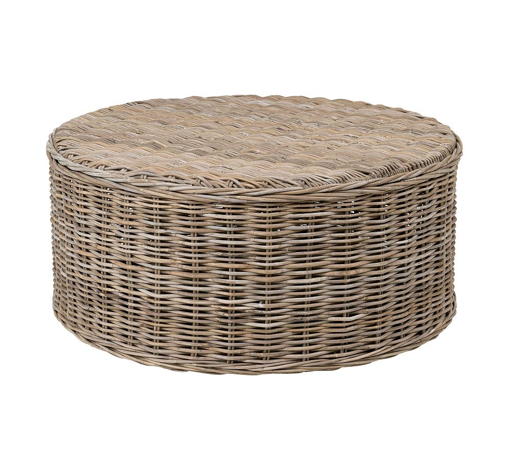Rattan 39" Round Coffee Table | Pottery Barn