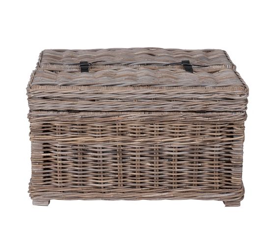 Rattan Square Trunk | Pottery Barn
