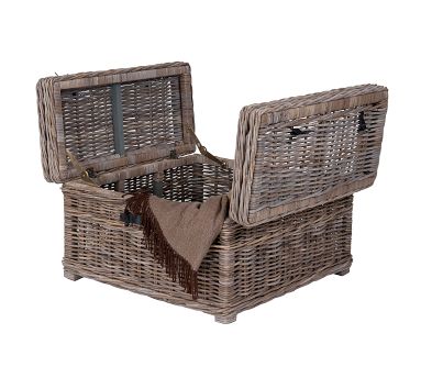 Rattan Square Trunk | Pottery Barn