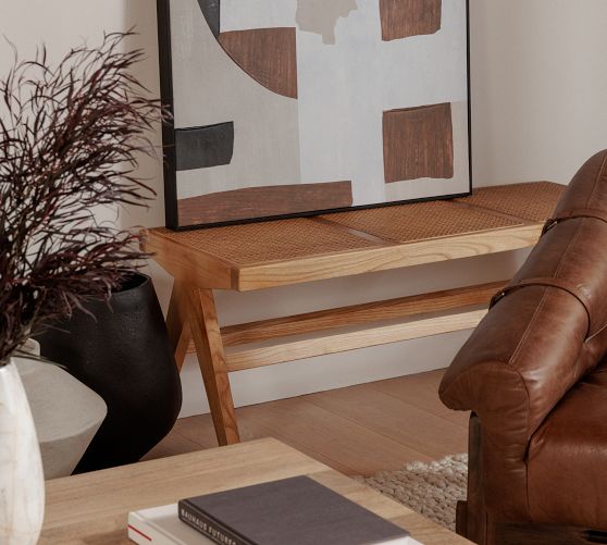 Andrea Rattan Dining Bench | Pottery Barn