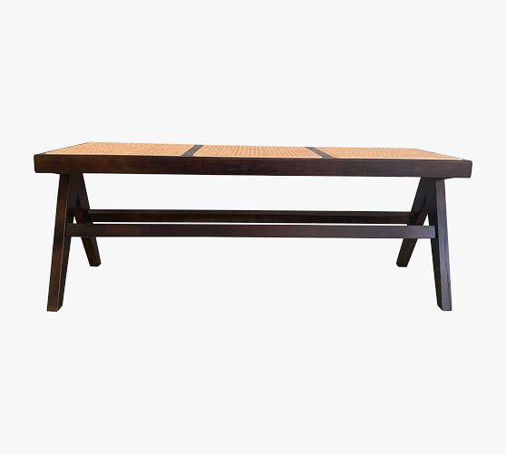 Andrea Rattan Dining Bench | Pottery Barn
