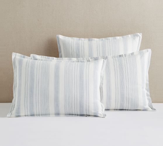 Hawthorn Striped Cotton Sham | Pottery Barn