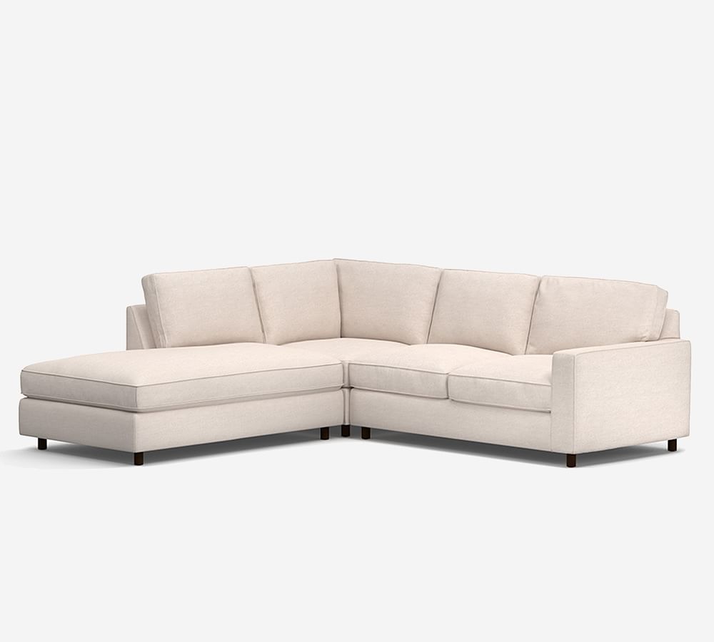 PB Comfort Square Arm Upholstered 3-Piece Bumper Sectional | Pottery Barn