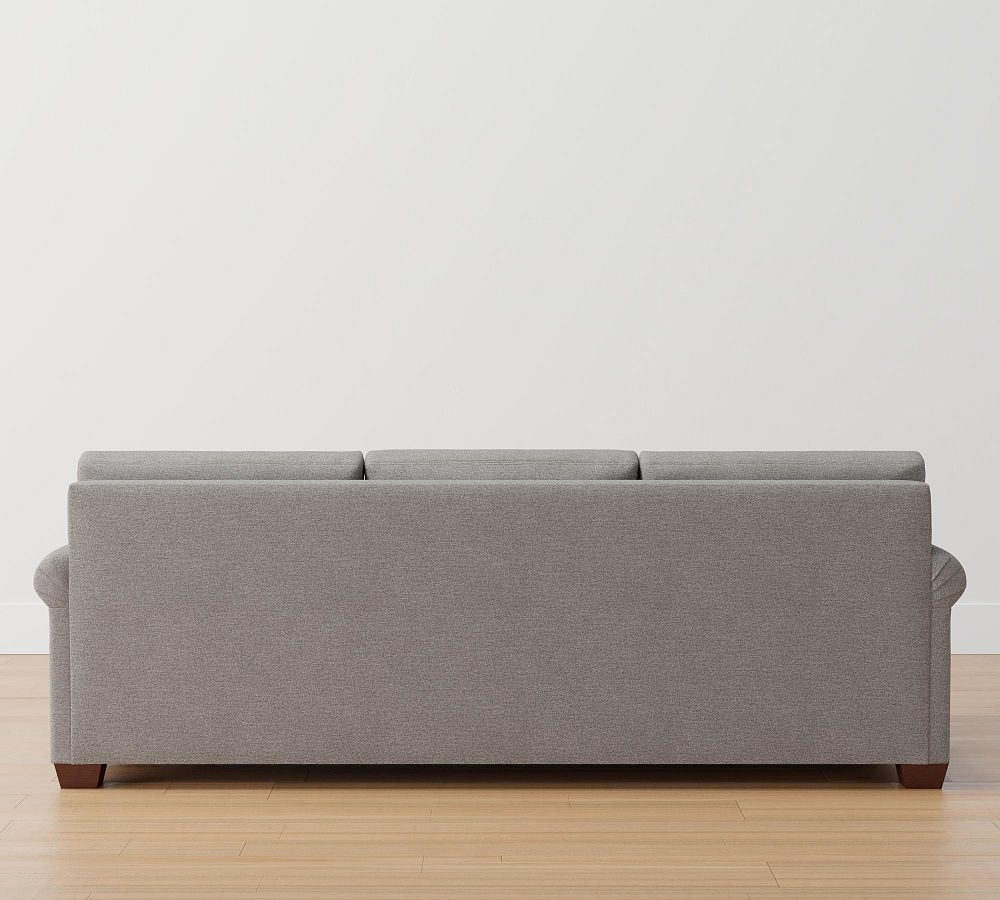York Roll Arm Deep Seat Fabric Sofa | Pottery Barn
