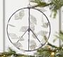 Beaded Leaf Peace Sign Ornament | Pottery Barn