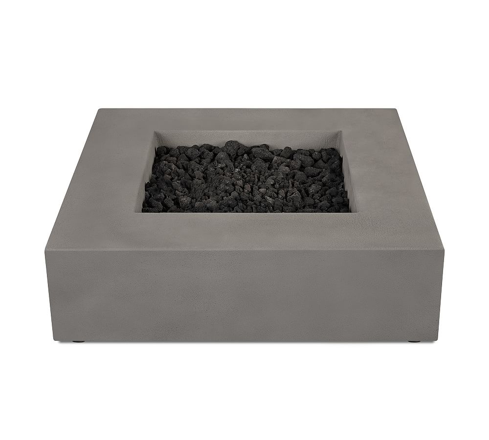 Arbor Concrete Low Square Fire Pit Table | Pottery Barn