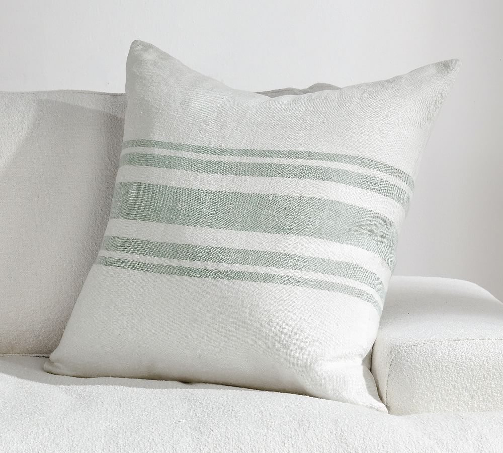 Sens Belgian Flax Linen Striped Throw Pillow Cover | Pottery Barn