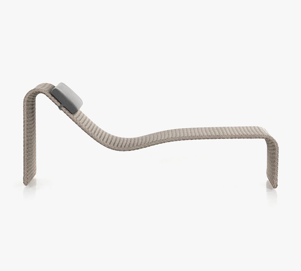 Tilly Woven Outdoor Chaise Lounge | Pottery Barn