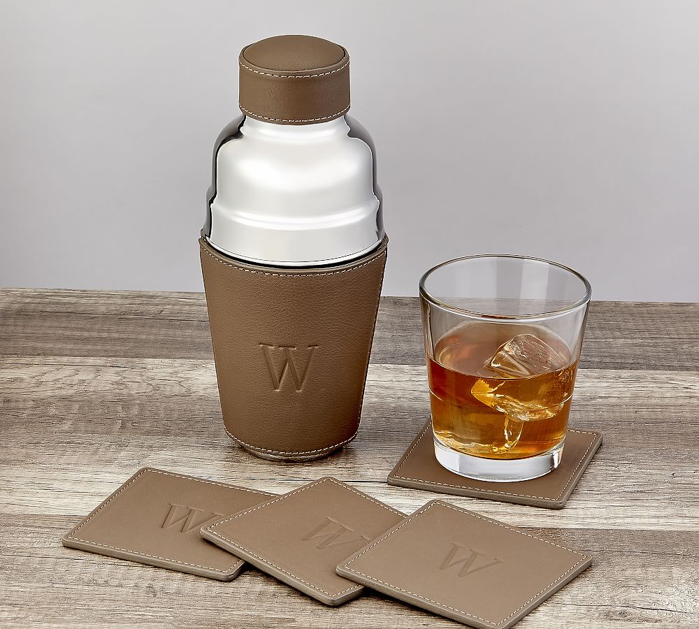 French Handcrafted Leather Cocktail Shaker | Pottery Barn