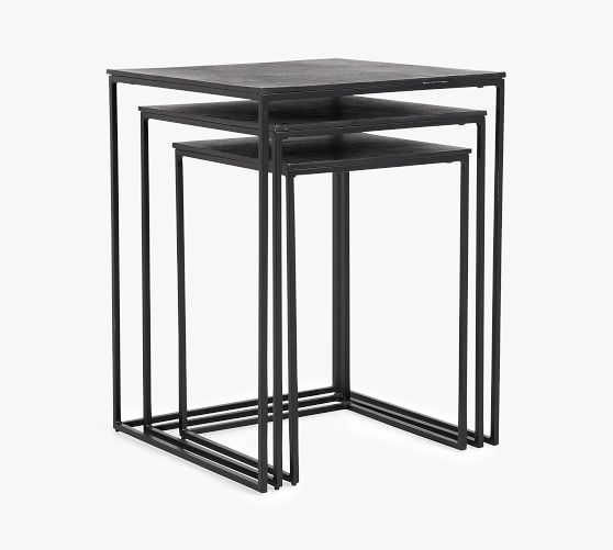 Pepper Metal Square Nesting Tables | Pottery Barn