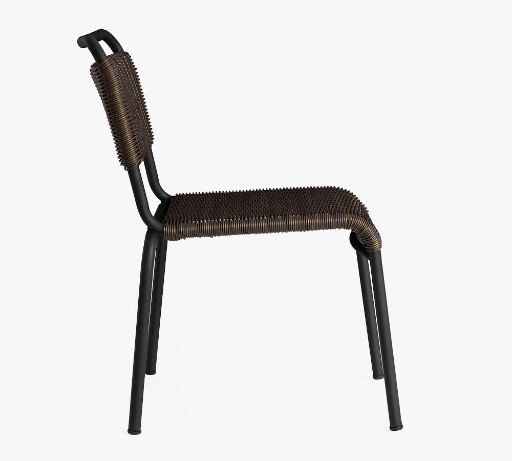 Tulum All-Weather Wicker Stackable Patio Dining Chair | Pottery Barn