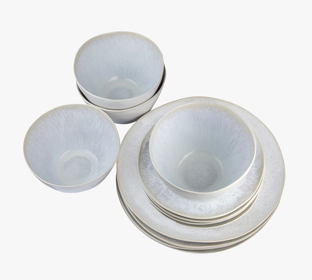 Nico Stoneware Reactive Glaze 12 -Piece Dinnerware Set | Pottery Barn