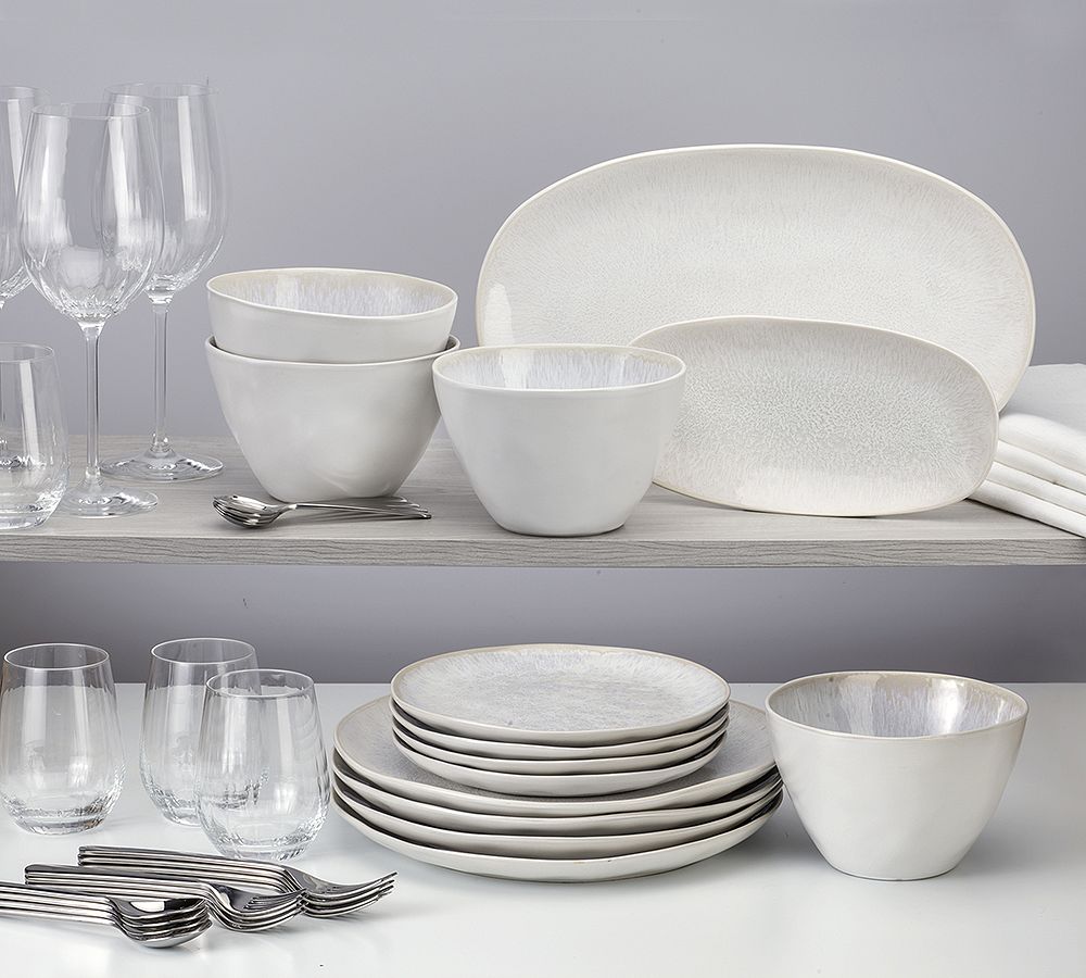 Nico Stoneware Reactive Glaze 12 -Piece Dinnerware Set | Pottery Barn