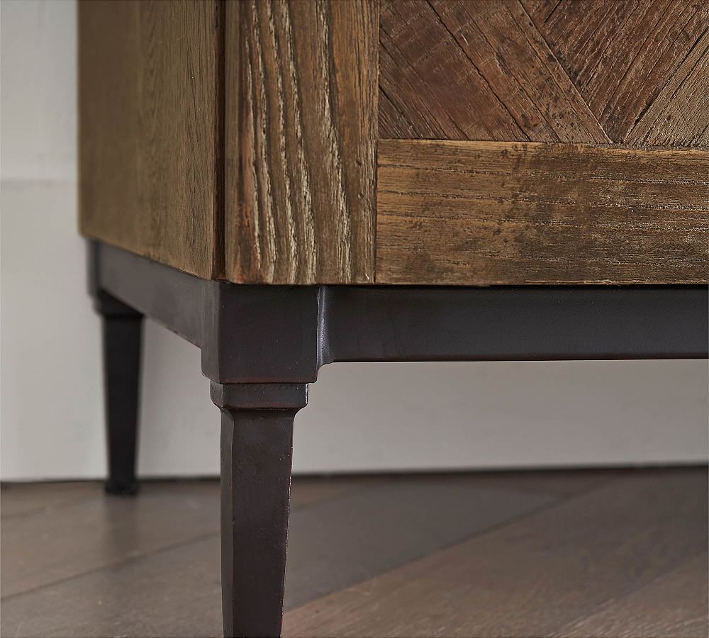 Parquet Reclaimed Wood Media Console | Pottery Barn
