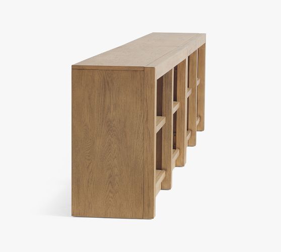 Dillon Long Low Console Bookcase | Pottery Barn