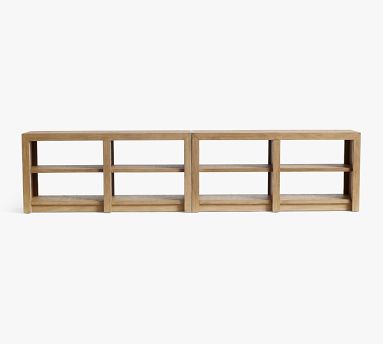 Dillon Long Low Console Bookcase | Pottery Barn