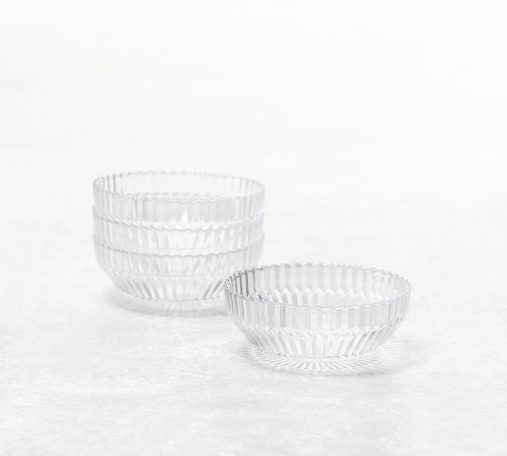 Fluted Glass Dinnerware Collection Pottery Barn