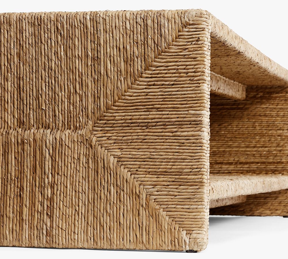 Malibu Rectangular Woven Grand Coffee Table | Pottery Barn