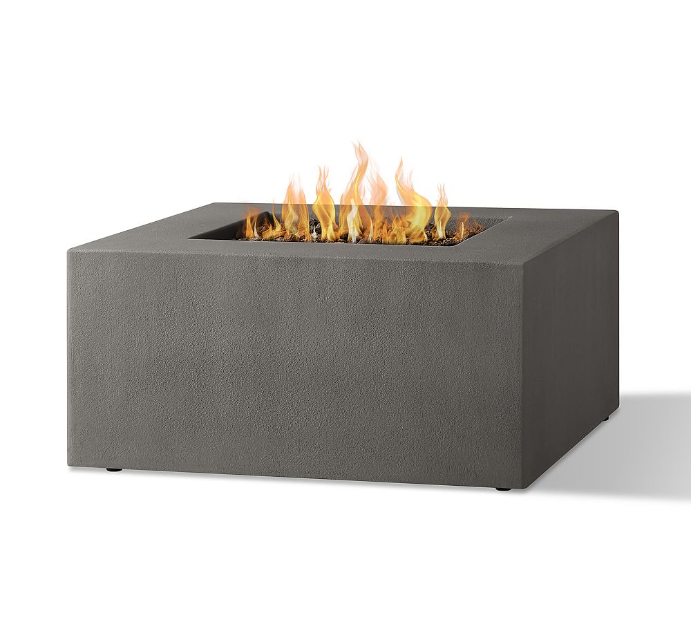 Arbor Concrete Low Square Fire Pit Table | Pottery Barn