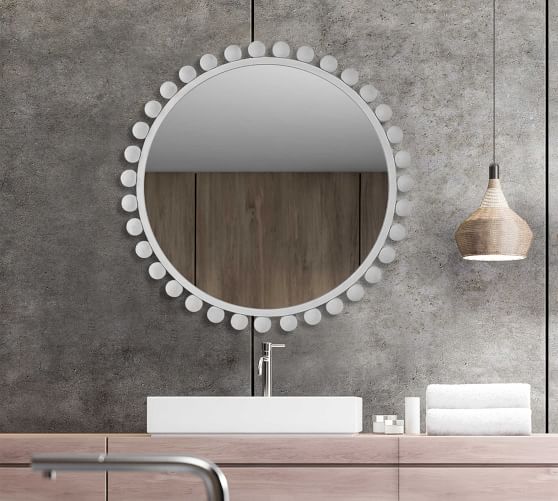 Belle Beaded Round Mirror | Pottery Barn
