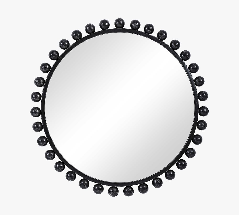 Belle Beaded Round Mirror | Pottery Barn