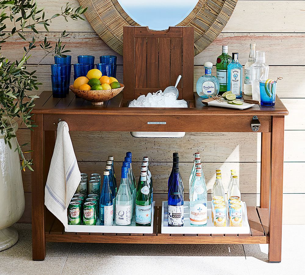 Chatham FSC® Mahogany Ultimate Bar Console | Pottery Barn