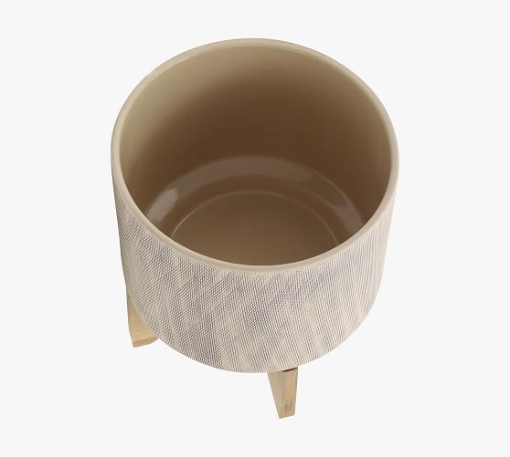 Footed Textured Planter | Pottery Barn