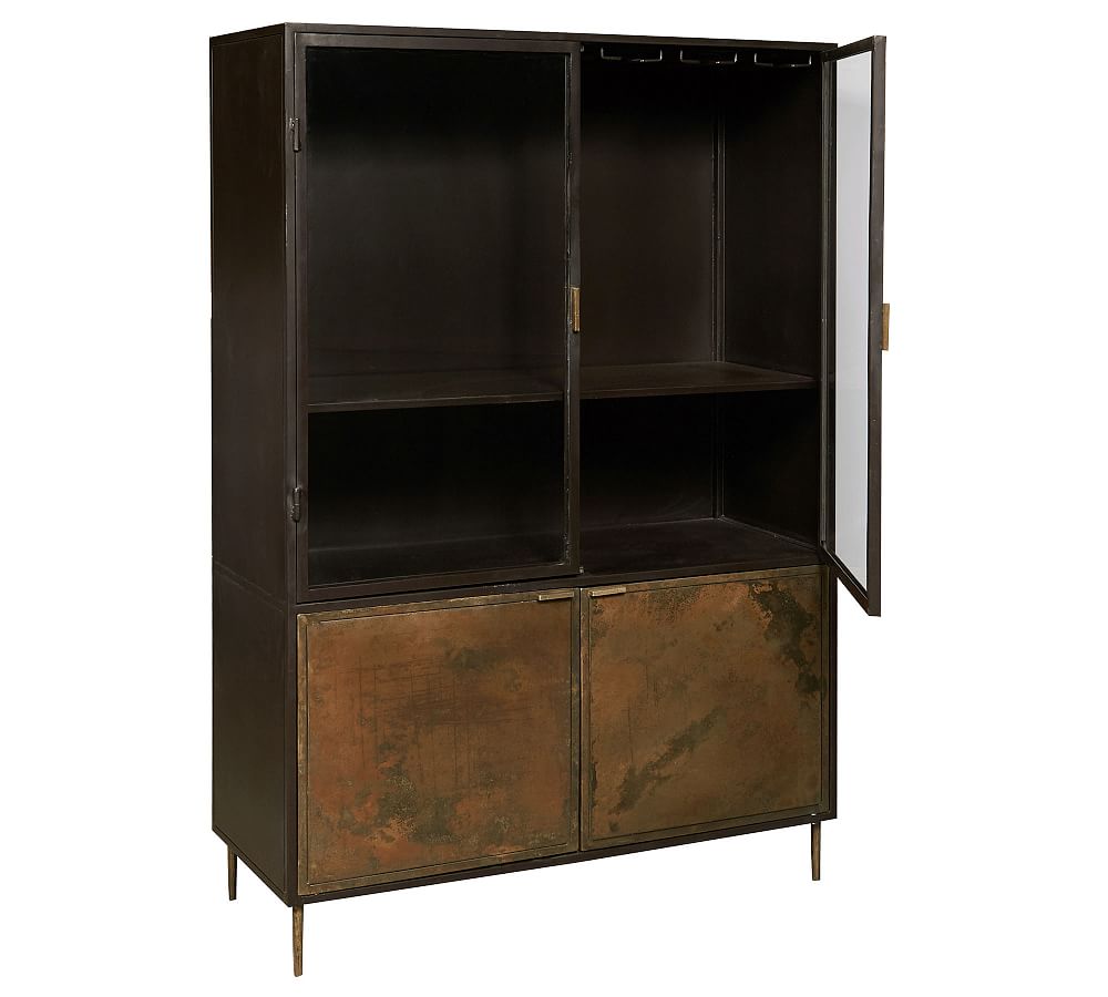 Metalli Metal Bar Cabinet | Pottery Barn