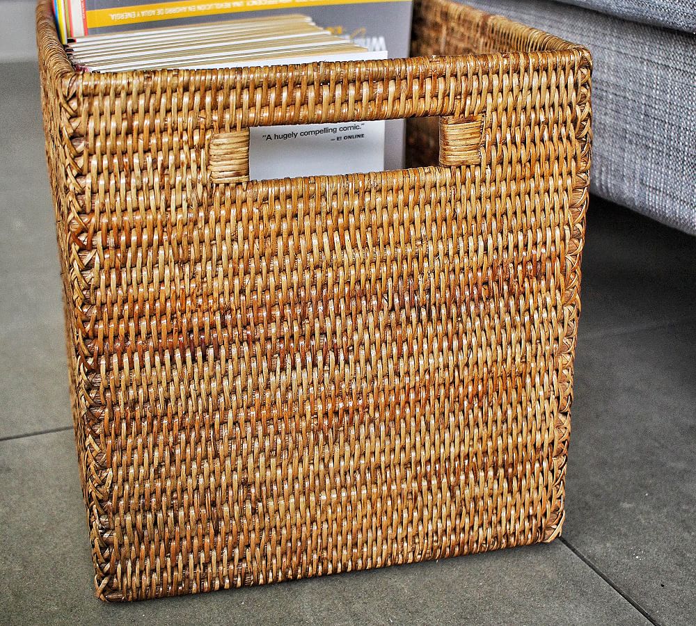 Tava Handwoven Rattan Legal File Box | Pottery Barn