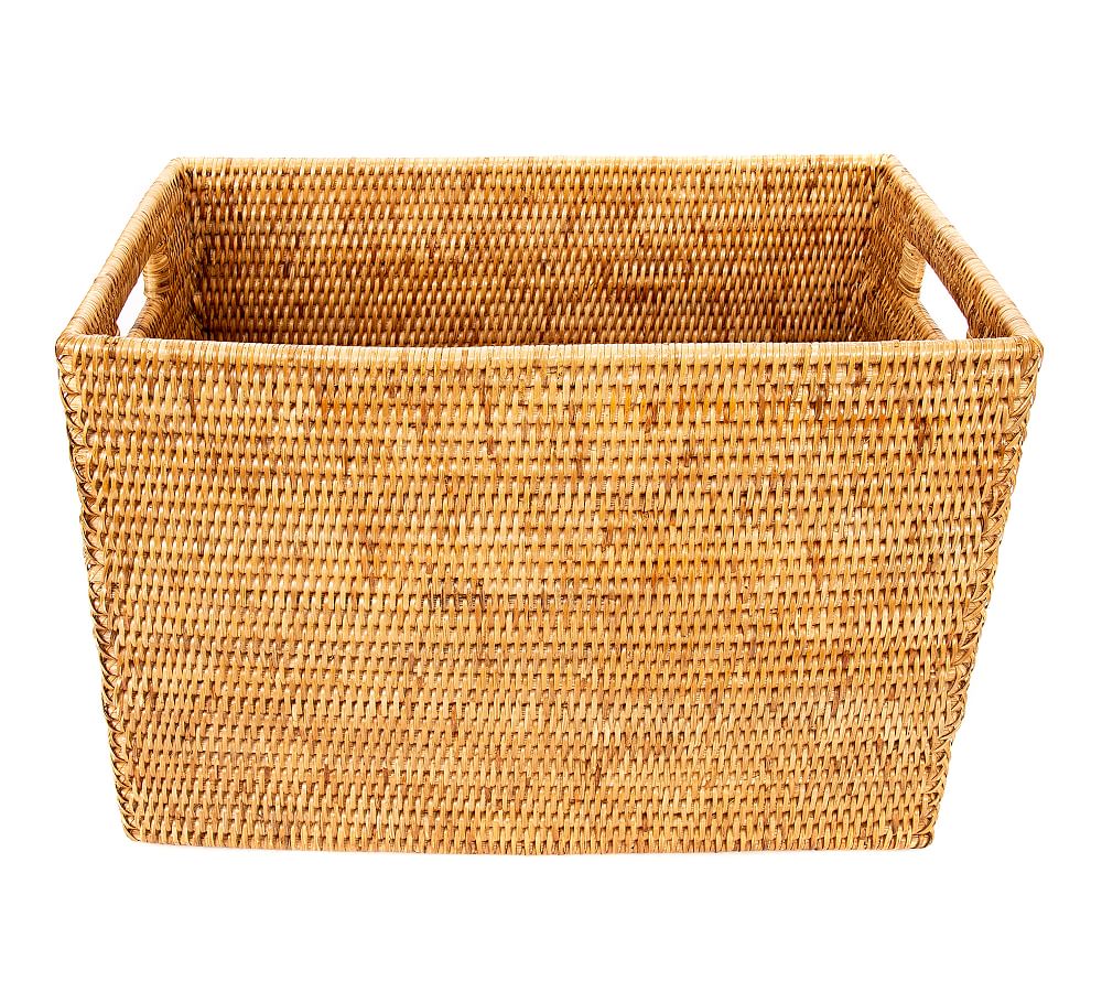 Tava Handwoven Rattan Legal File Box | Pottery Barn