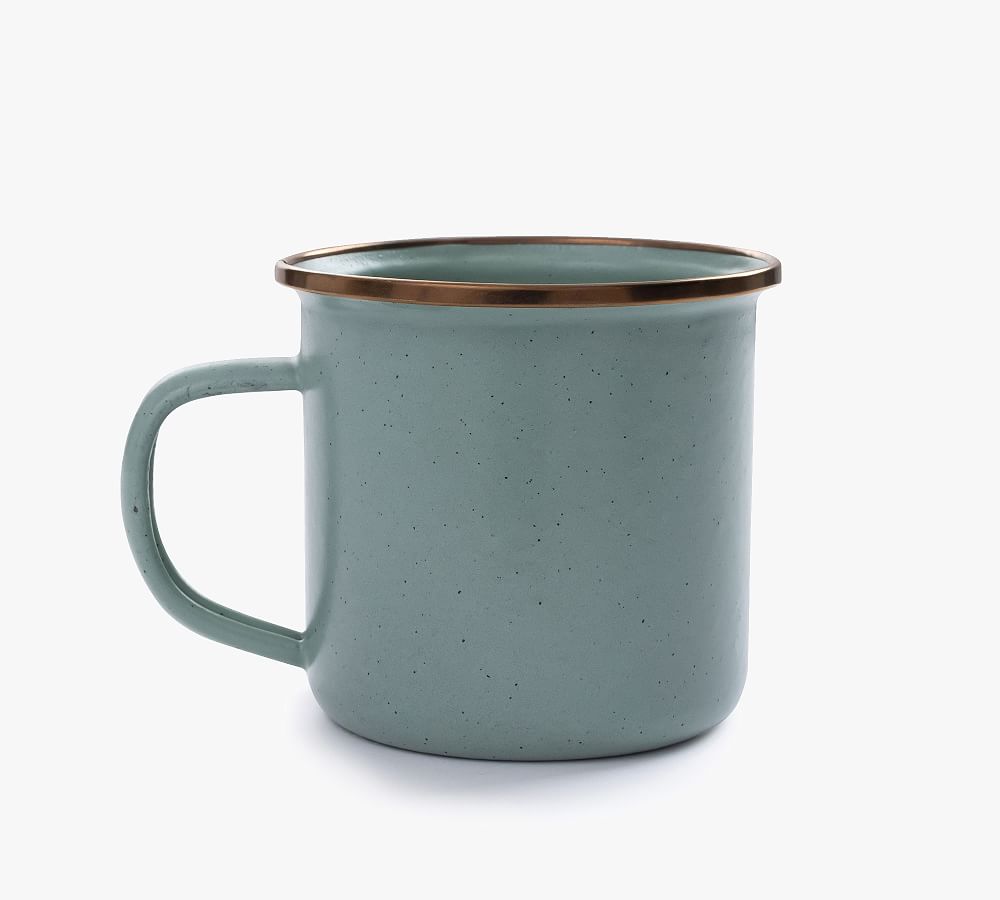 Rim Enamel 8-Piece Dinnerware Set | Pottery Barn