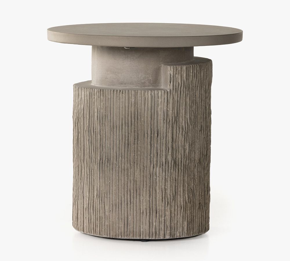 Temper Round Concrete End Table | Pottery Barn