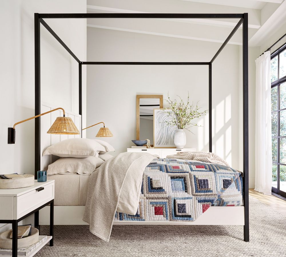 Marion Woven Swing Arm Sconce | Pottery Barn