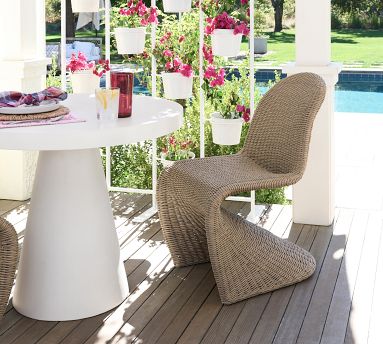 Encinitas Wicker Outdoor Dining Chair | Pottery Barn