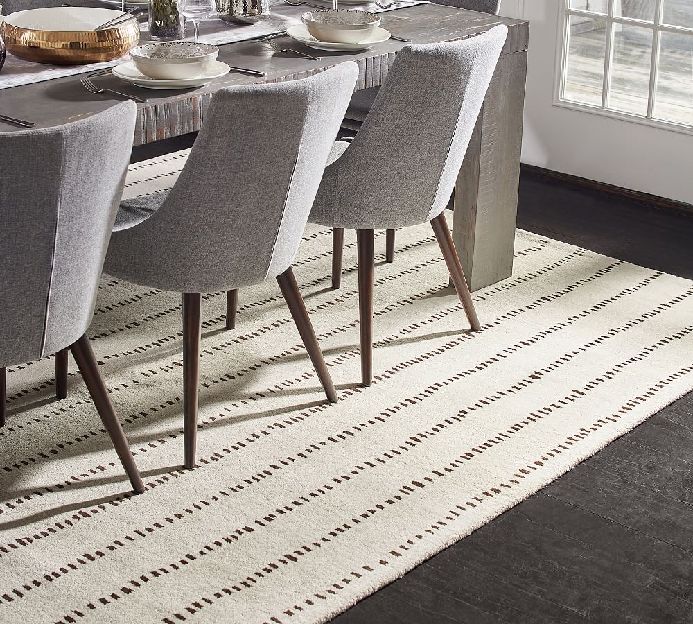Okafor Hand-Tufted Wool Striped Rug | Pottery Barn