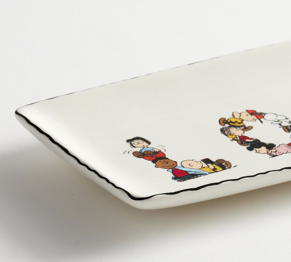 Peanuts™ Love Stoneware Cookie Platter | Pottery Barn