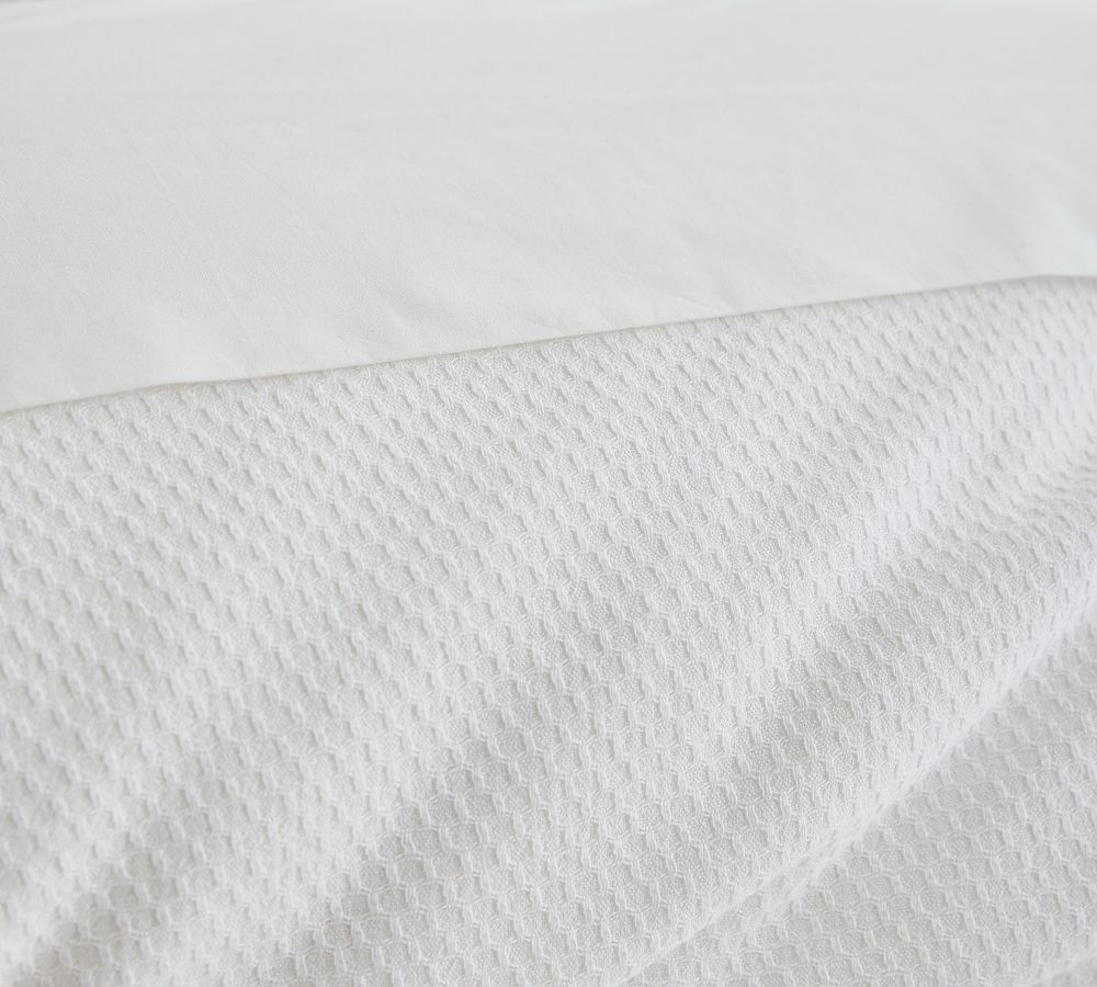 Wright Textured Organic Duvet Cover | Pottery Barn