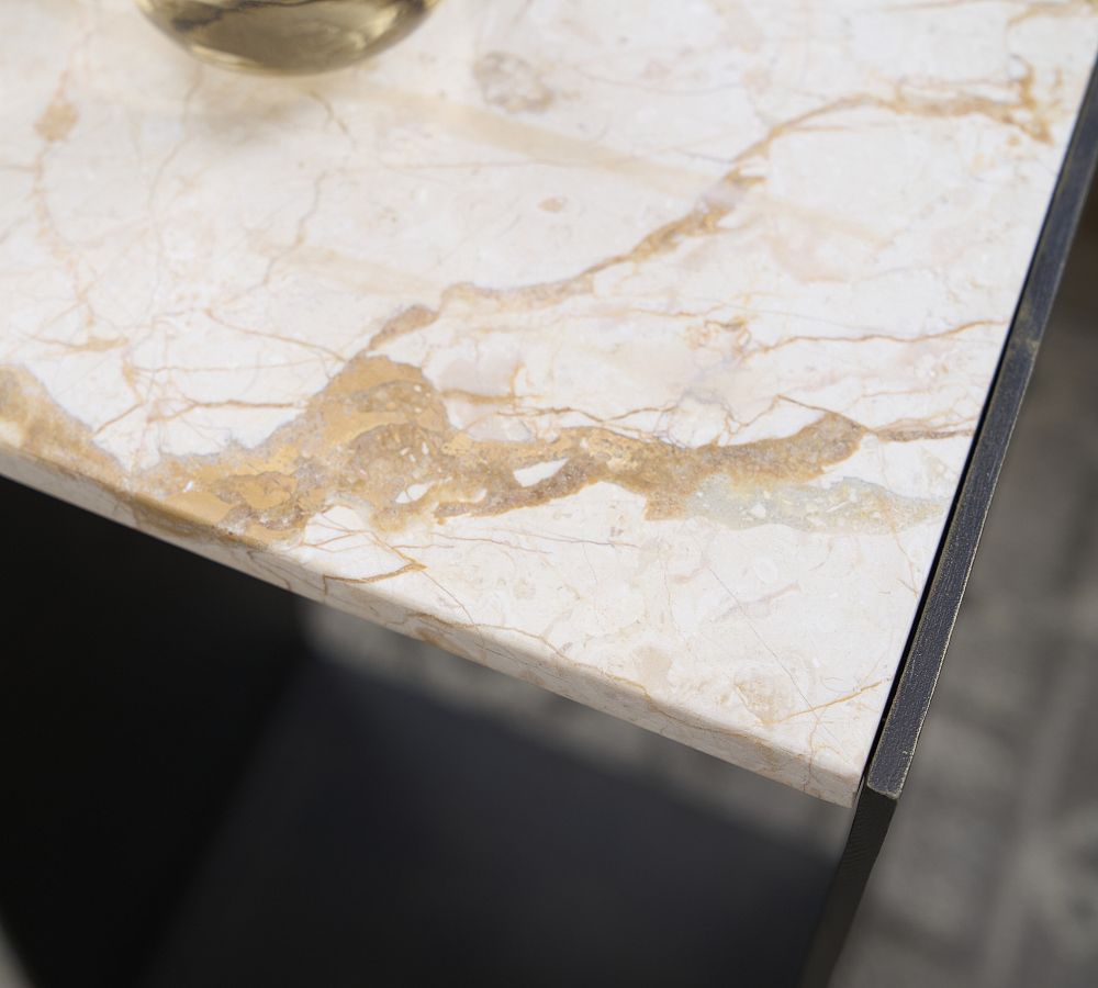 Rowe Rectangular Marble Accent Table | Pottery Barn