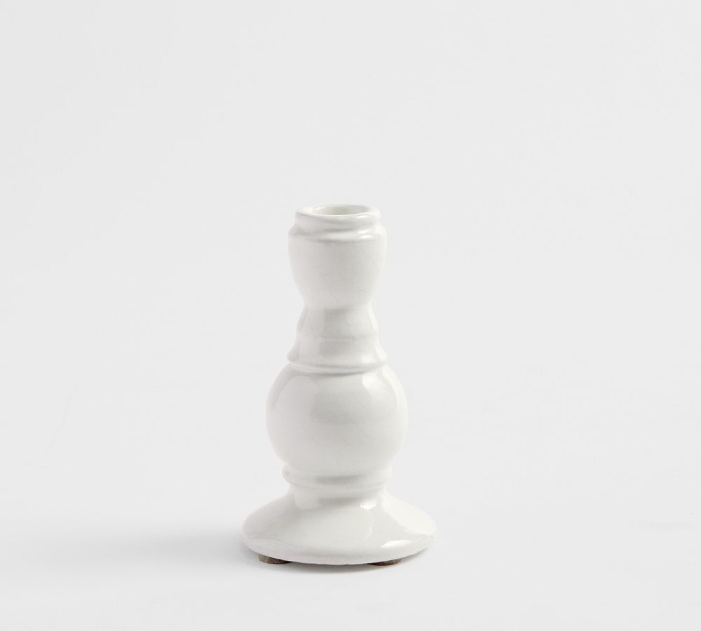 Handcrafted Emery Ceramic Candlestick | Pottery Barn