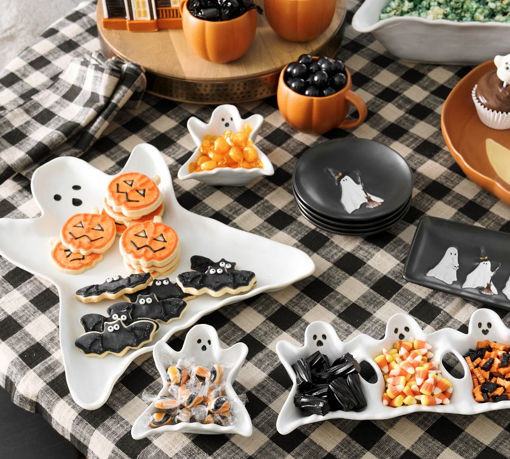 Figural Ghost Stoneware Serving Platter | Pottery Barn