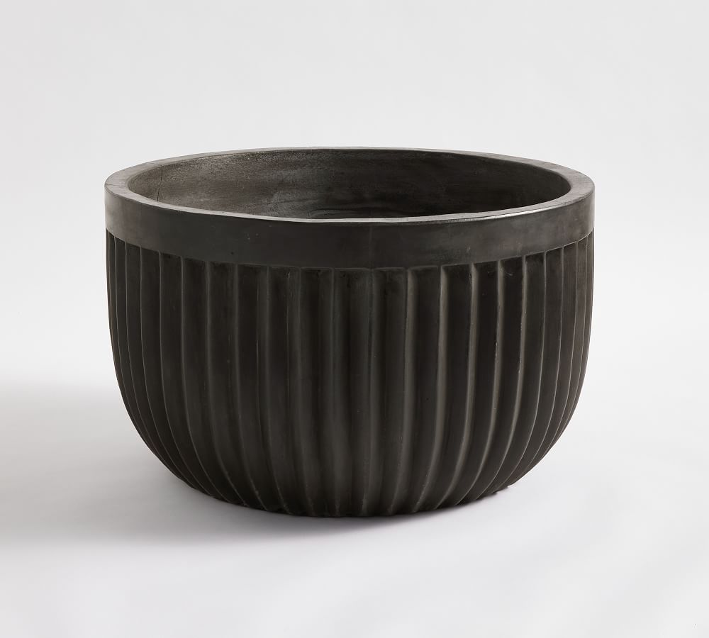Concrete Fluted Outdoor Planters | Pottery Barn