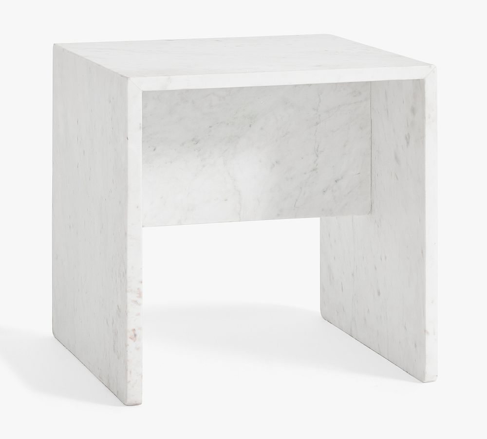 Sansome Square Marble Side Table | Pottery Barn