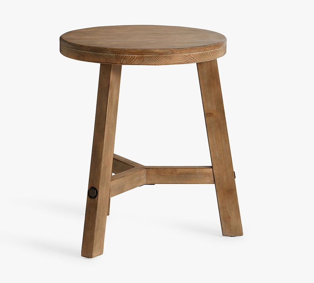 Rustic Farmhouse Round Side Table | Pottery Barn