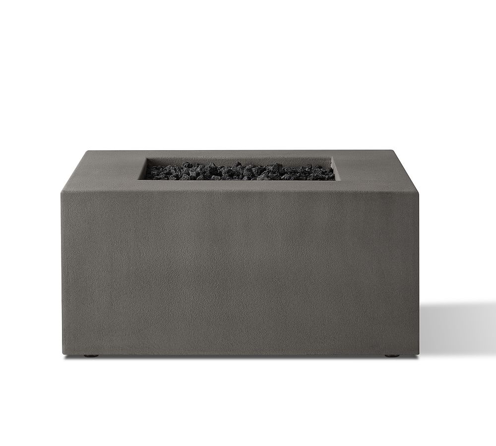 Arbor Concrete 40" Square Natural Gas Fire Pit Table | Pottery Barn