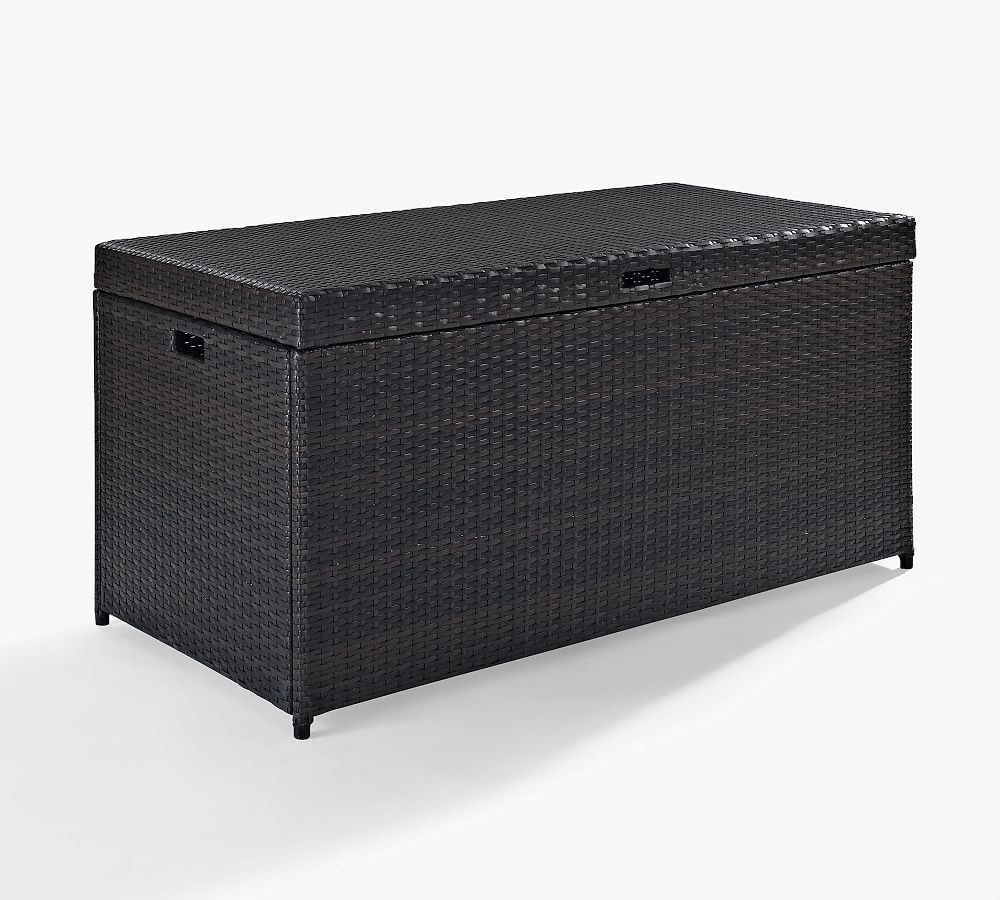 Benson Outdoor Wicker Pool Storage Bin | Pottery Barn