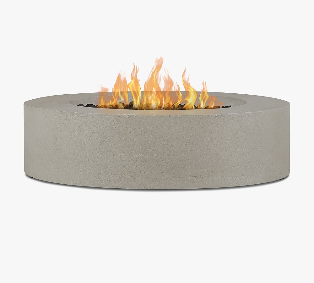 Abril 43" Low Round Propane Fire Table | Pottery Barn