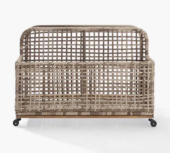 Betti Outdoor Wicker Pool Storage Caddy | Pottery Barn